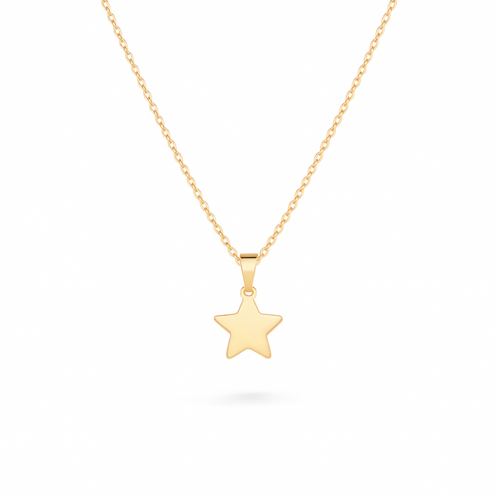 8K gold chain with little Star pendant