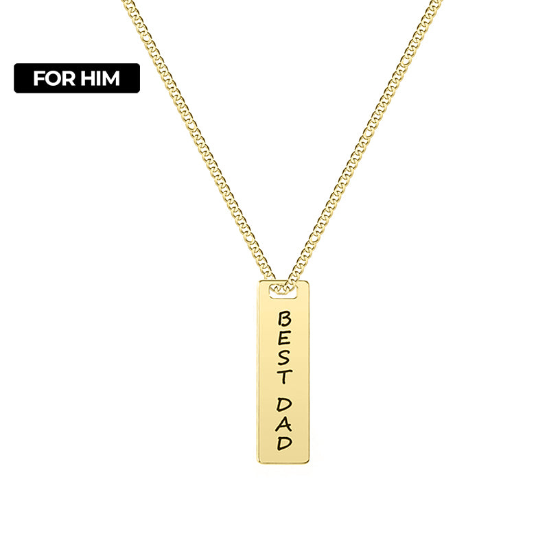 LANTISOR PERSONALIZAT PENTRU BARBAT TABLITA 28X8 MM, argint placat cu