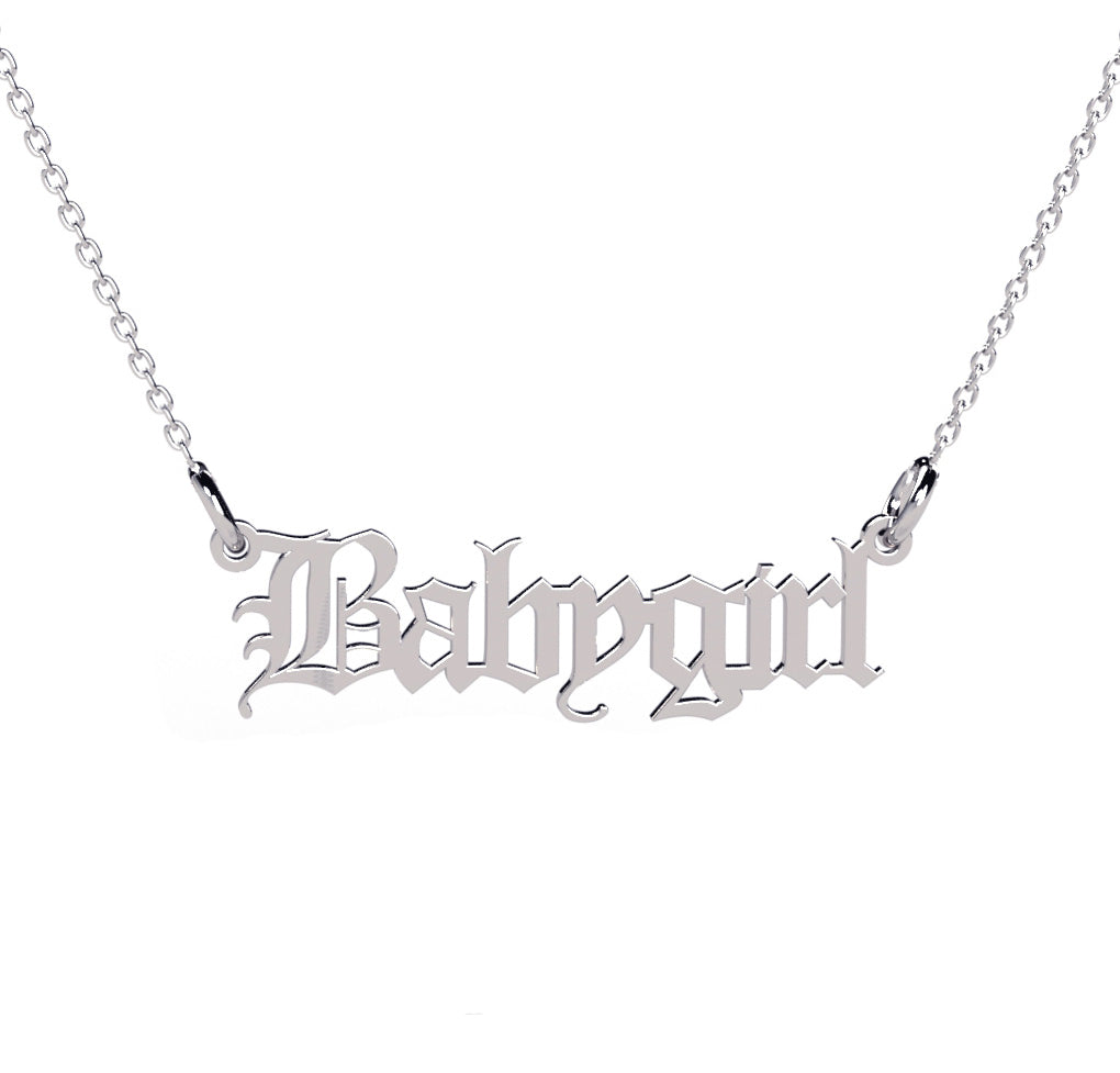 CUT-OUT SILVER NECKLACE GHETTO style for her